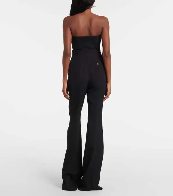 Alexander McQueen High-rise Flared Wool Pants