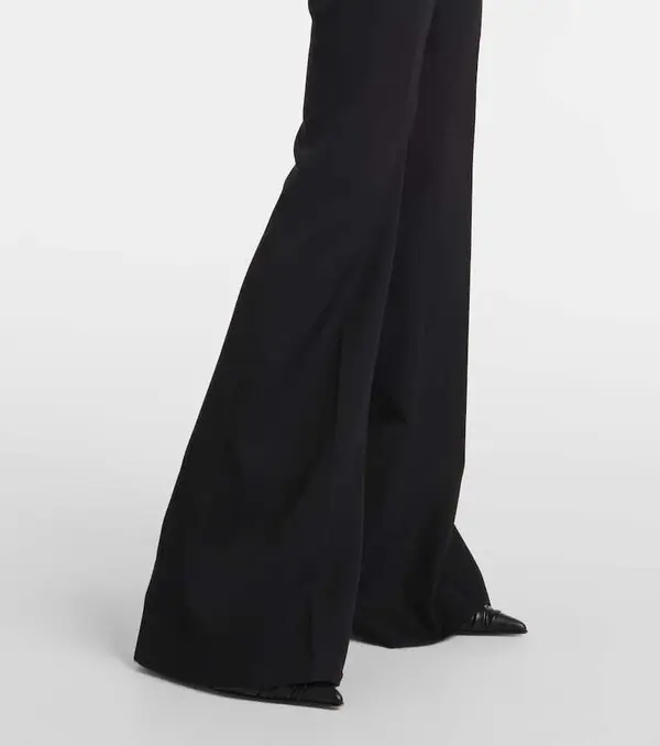 Alexander McQueen High-rise Flared Wool Pants