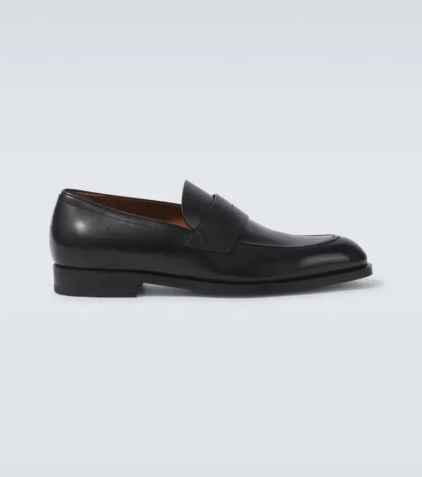 Zegna Leather Penny Loafers