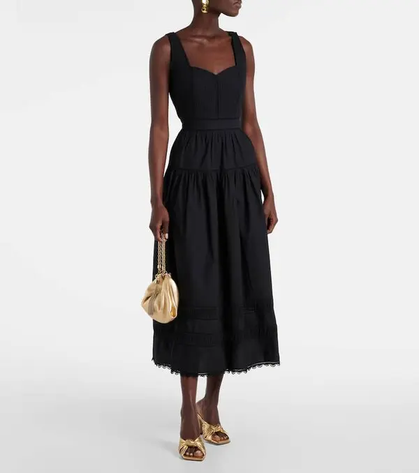 Ulla Johnson Isadora Cotton Poplin Bustier Dress
