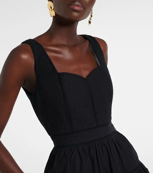 Ulla Johnson Isadora Cotton Poplin Bustier Dress