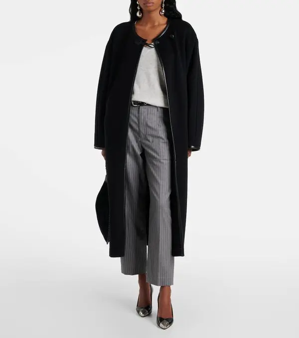 Isabel Marant Étoile Ritana Pinstripe Wool Tapered Trousers