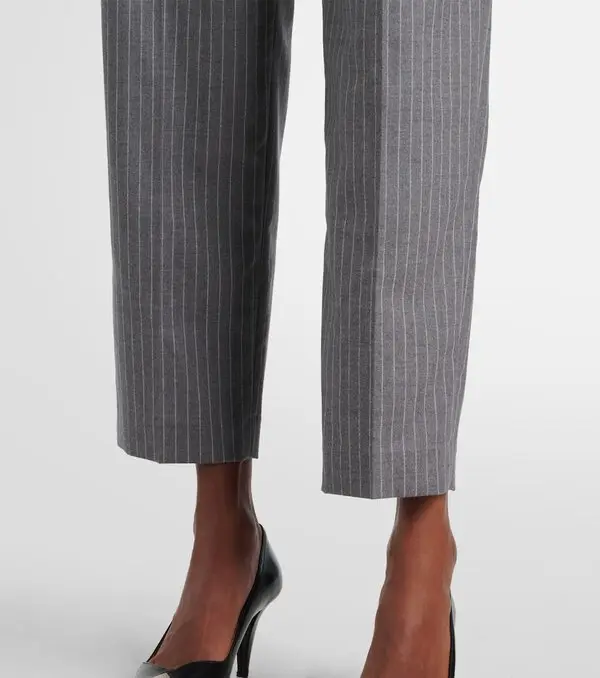 Isabel Marant Étoile Ritana Pinstripe Wool Tapered Trousers