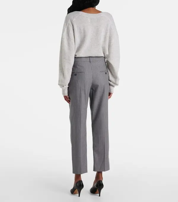 Isabel Marant Étoile Ritana Pinstripe Wool Tapered Trousers