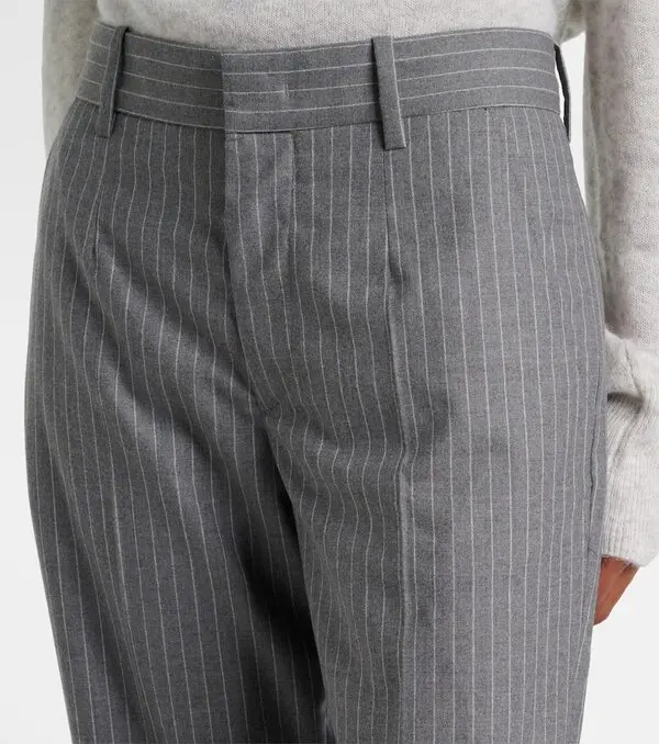 Isabel Marant Étoile Ritana Pinstripe Wool Tapered Trousers