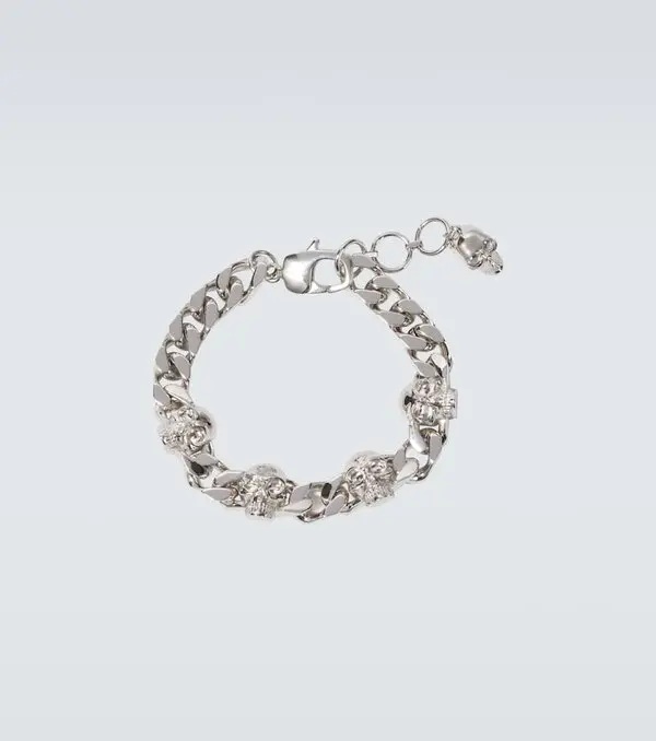 Alexander McQueen Embellished Chain Bracelet - Silver