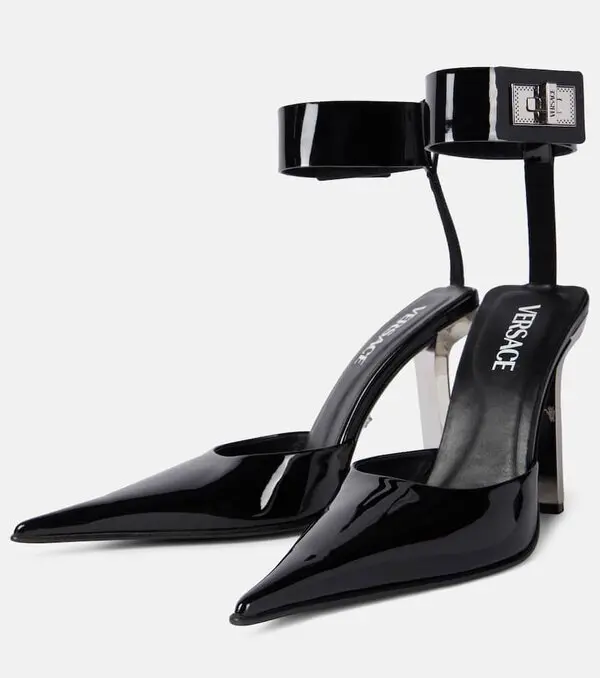Versace Patent Leather Slingback Pumps