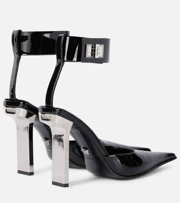 Versace Patent Leather Slingback Pumps