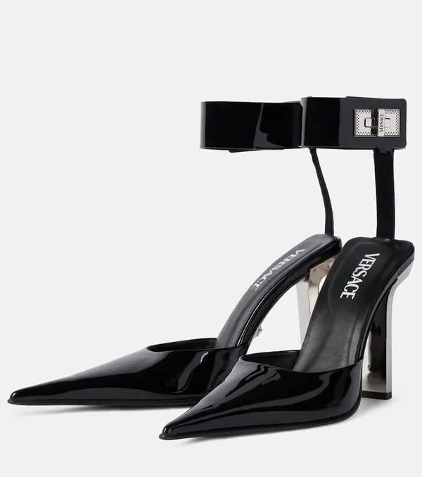 Versace Patent Leather Slingback Pumps