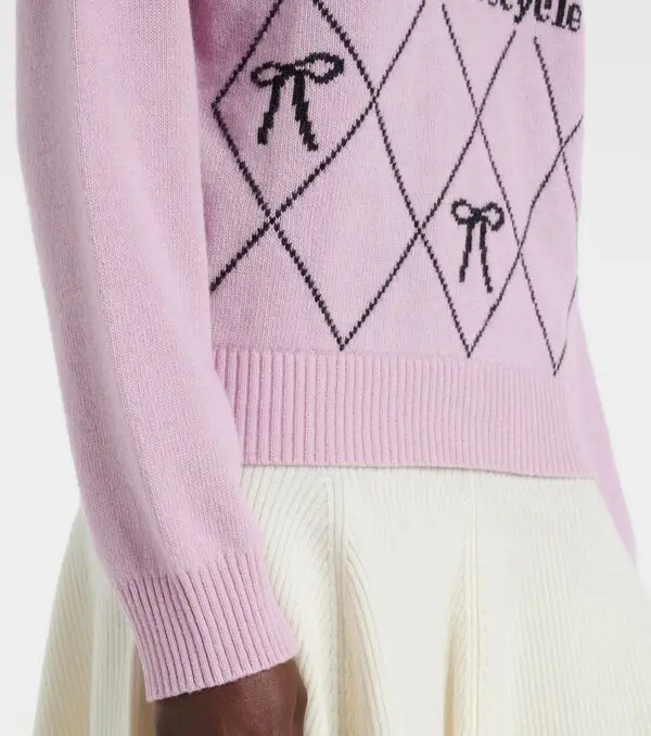 GANNI Logo Intarsia Wool-blend Sweater