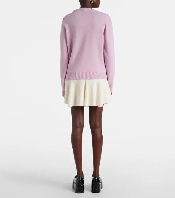 GANNI Logo Intarsia Wool-blend Sweater