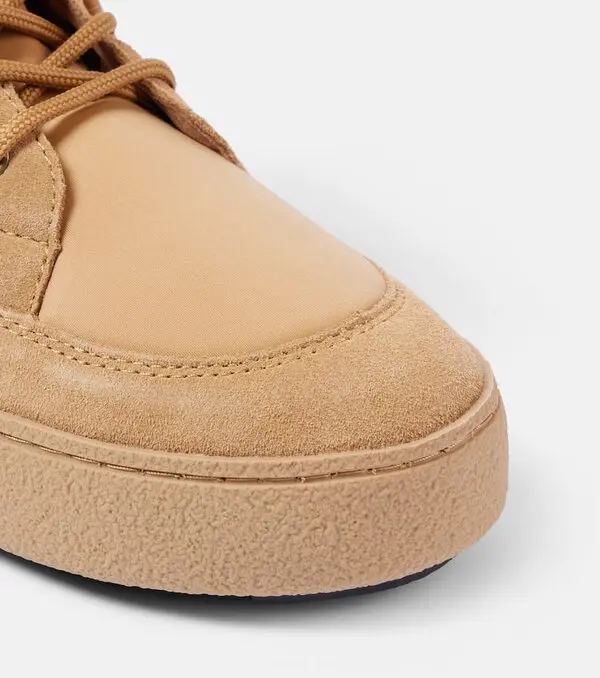 Moon Boot Ltrack Suede-trimmed Combat Boots