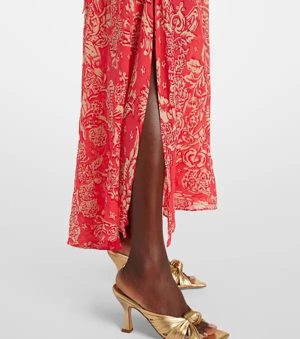 Poupette St Barth Celie Printed Halterneck Maxi Dress