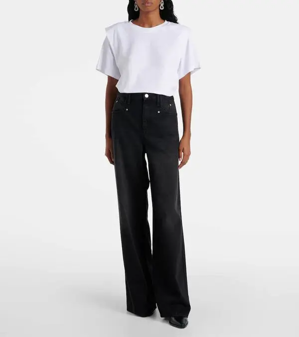 Isabel Marant Étoile Lemony Wide-leg Jeans - Black