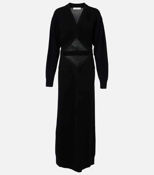 Christopher Esber Gathered Cutout Maxi Dress - Black
