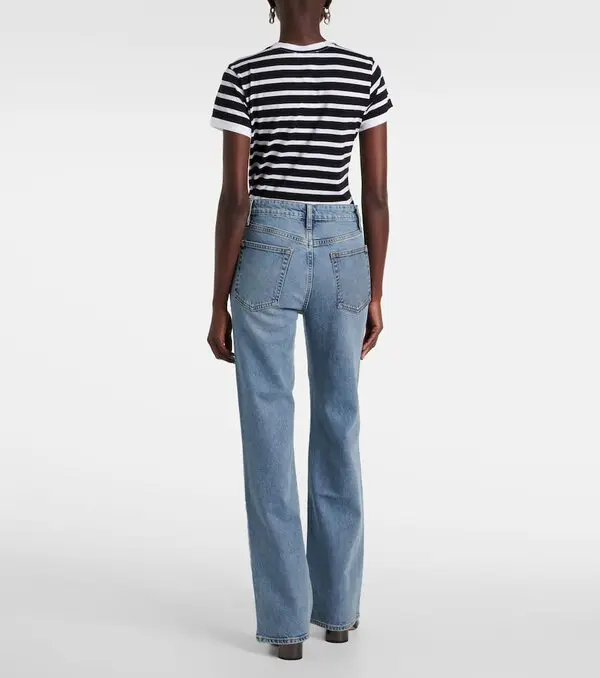 FRAME Arrow High-rise Flared Jeans - Blue
