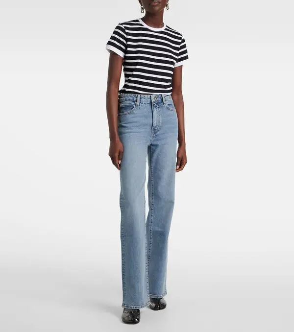 FRAME Arrow High-rise Flared Jeans - Blue