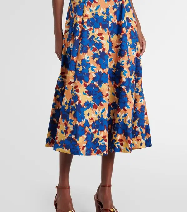 Ulla Johnson Imara Floral Cotton Poplin Midi Dress