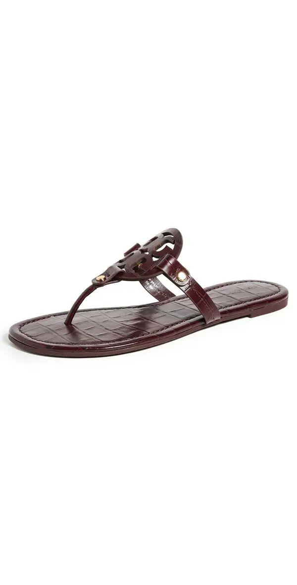 Tory Burch Dark Brown Croc Embossed Flip-Flops Tory Burch | Shoes | Tory Burch Croc Embossed Miller Flip  main image 4