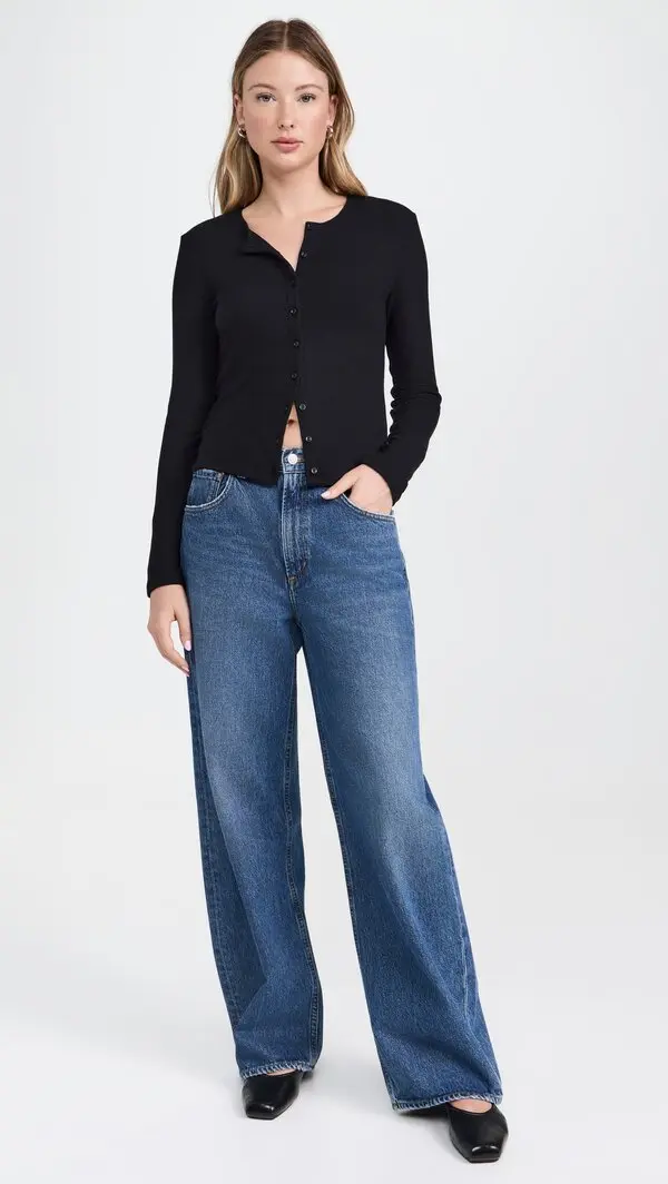 LESET Lauren Classic Cardigan - Black