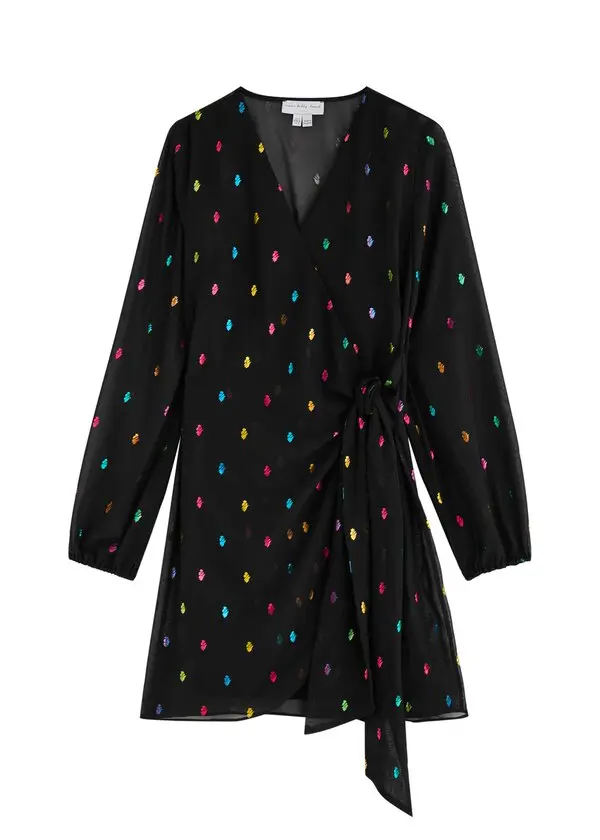 NEVER FULLY DRESSED Vienna Printed Mini Wrap Dress
