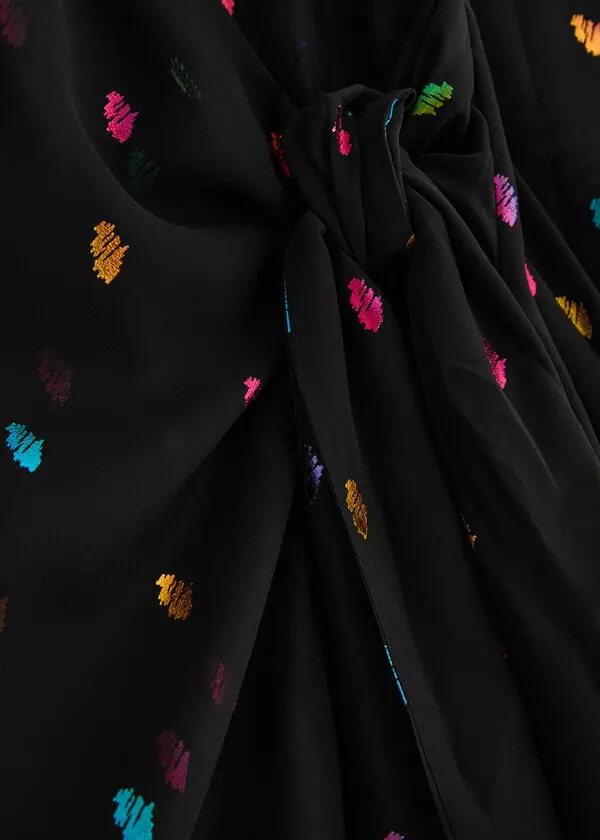 NEVER FULLY DRESSED Vienna Printed Mini Wrap Dress