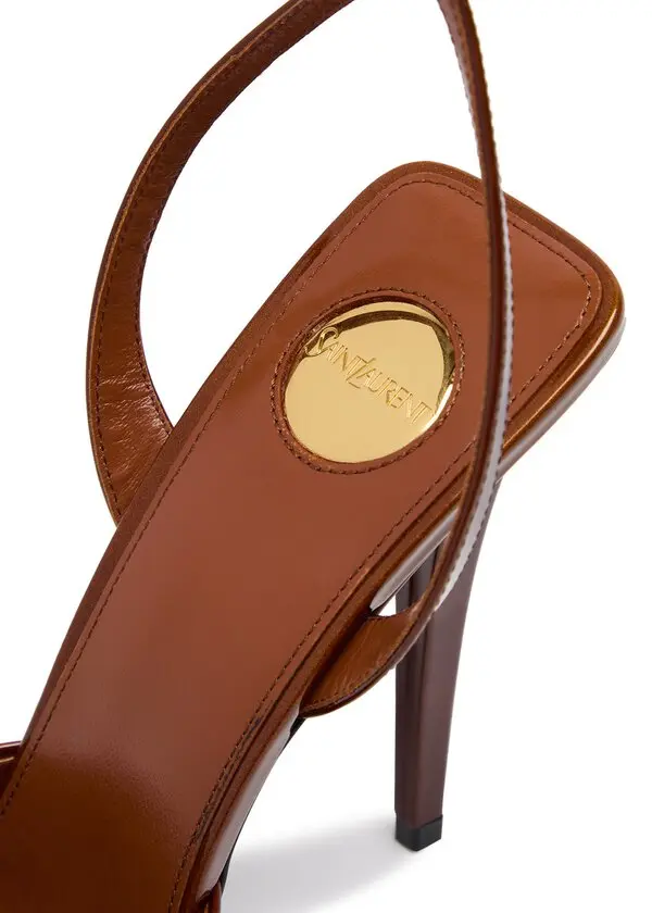 Saint Laurent La Scandale 110 Patent Leather Sandals