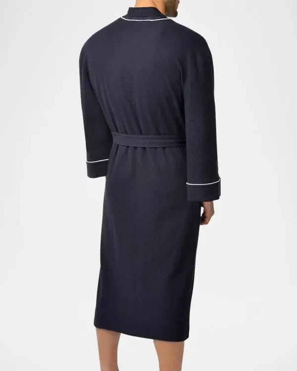 Majestic International Apos;s Waffle Knit Kimono Robe - Navy
