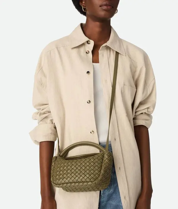 Bottega Veneta Small Cobble Top Handle Bag - Algae | Editorialist