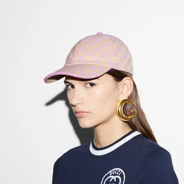 Gucci Gg Canvas Baseball Hat - Pink | Editorialist