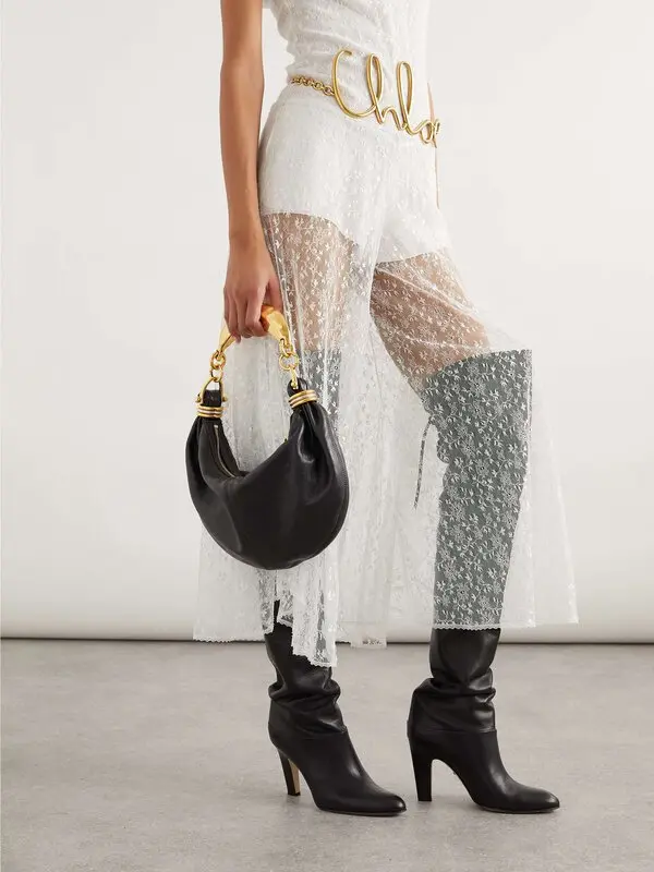 Chloé Bracelet Embellished Textured-leather Shoulder Bag