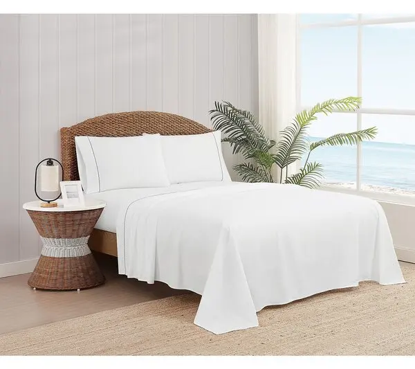 OCEANFRONT RESORT Solid Percale 4 Piece Queen S Heet Set