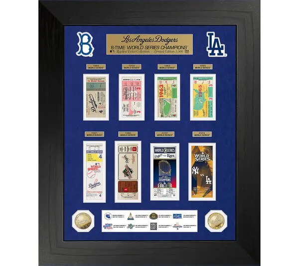 HIGHLAND MINT Dodgers World Series Ticket Gold Oin Photo - One-color