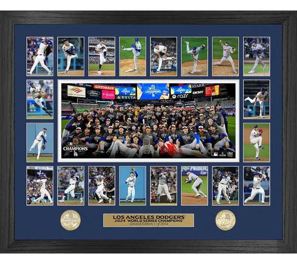 HIGHLAND MINT Dodgers 2024 World Series Moments Frame - One-color