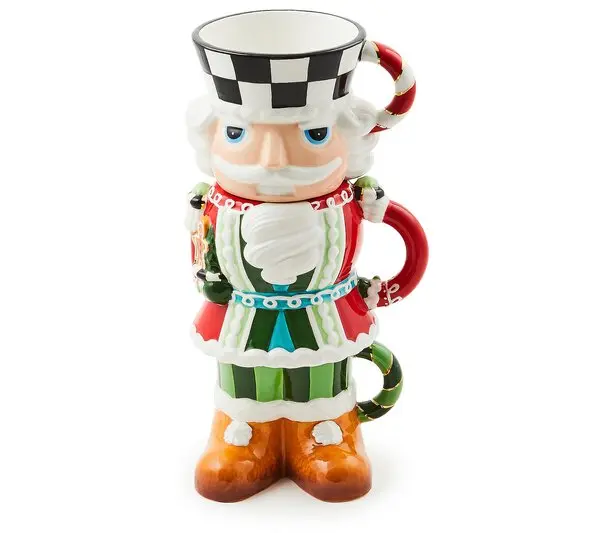 MACKENZIE-CHILDS Set Of 3 Stacking Holiday Mugs - One-color