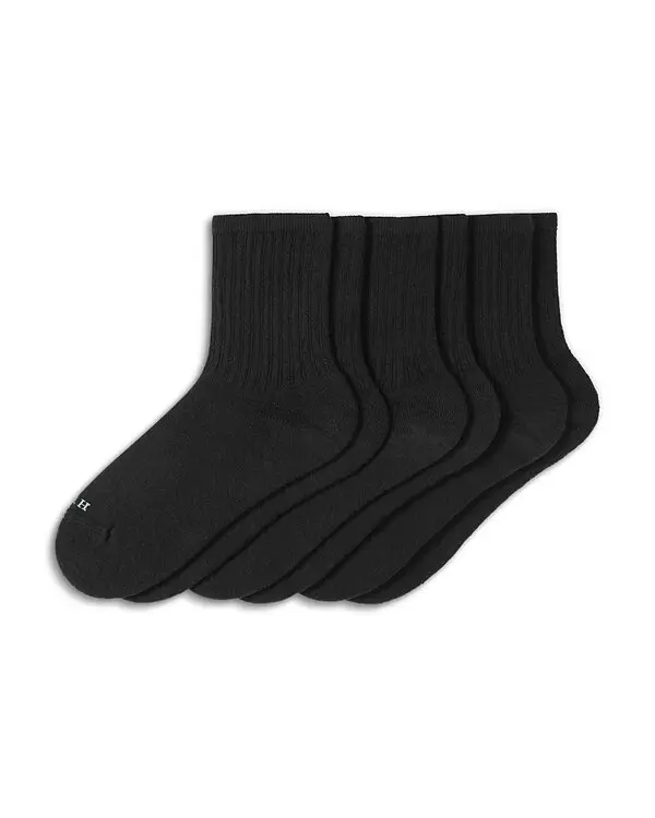 Hue Air Cushion Sport Crew Socks Set - Black
