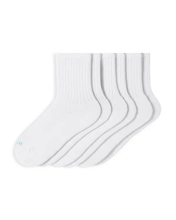 Hue Air Cushion Sport Crew Socks Set - White