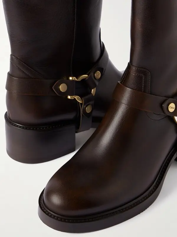 Chloé Dakota Buckled Leather Ankle Boots