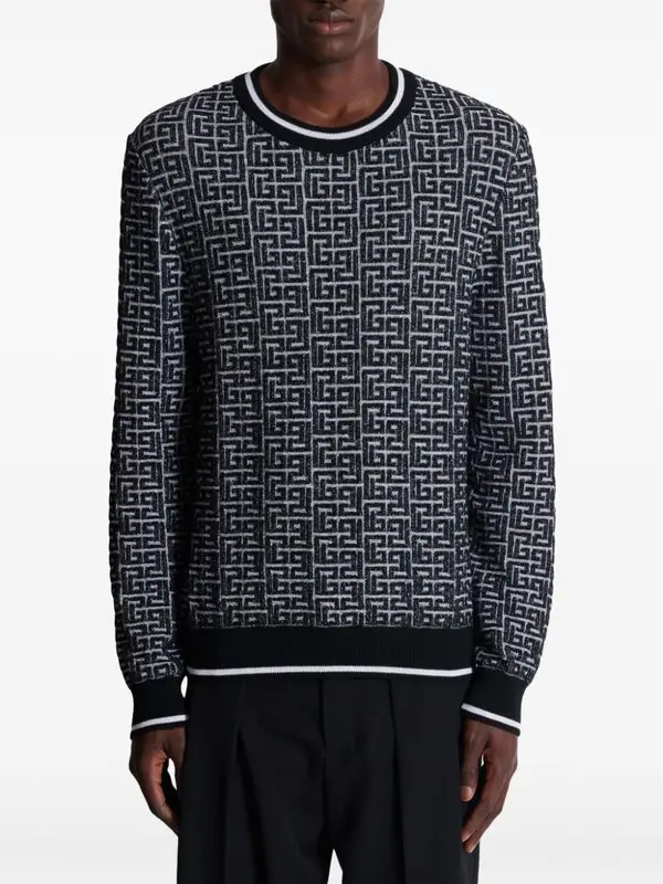 Balmain Patterned Jacquard Sweater