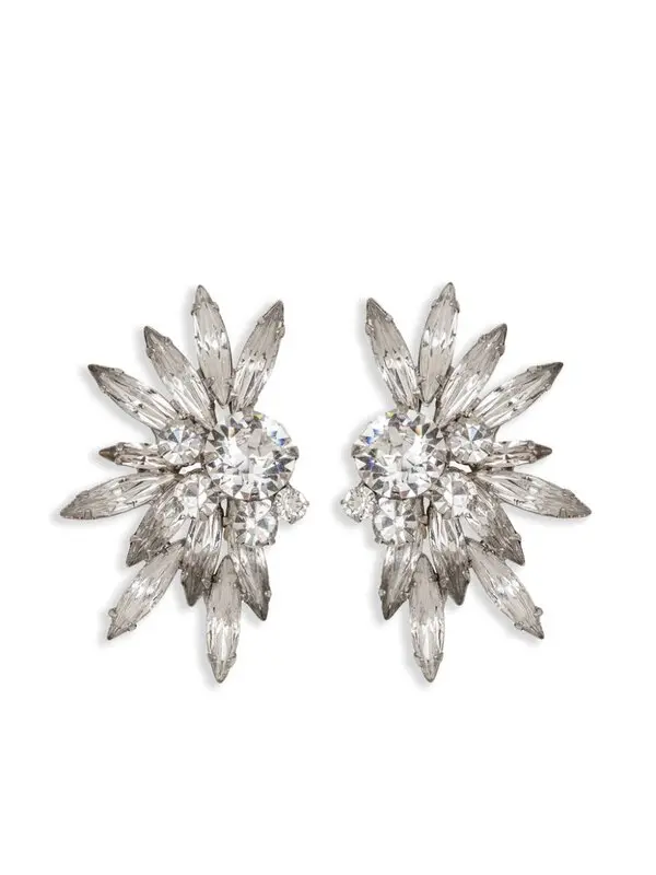 JENNIFER BEHR Crystal Stud Earrings - Silver