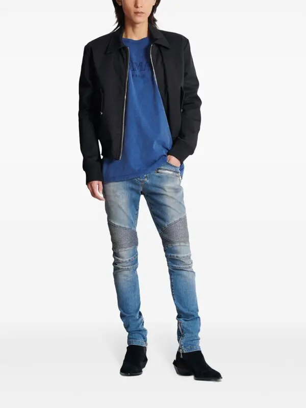 Balmain Logo-print T-shirt - Blue