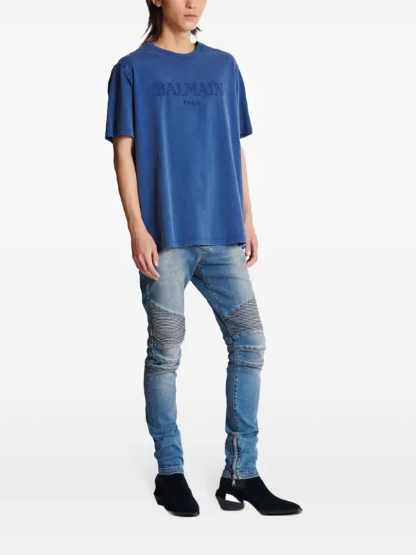 Balmain Logo-print T-shirt - Blue