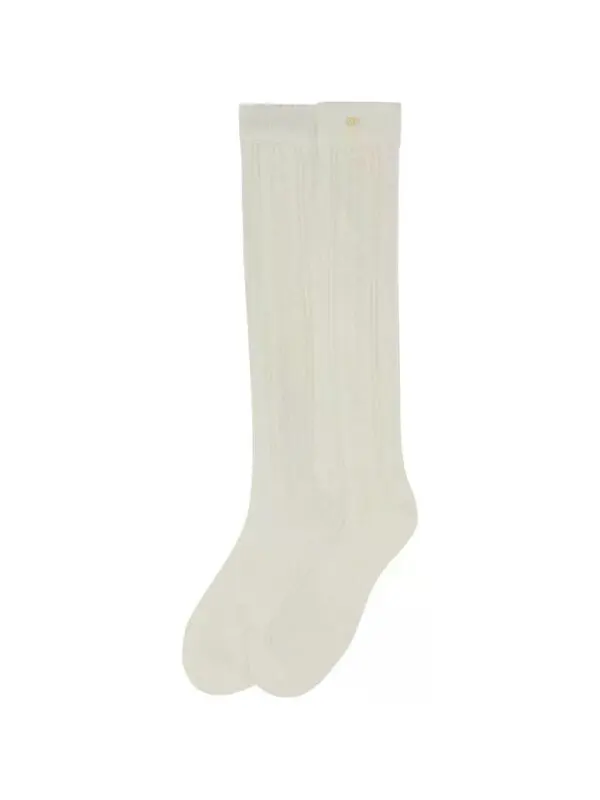 Valentino Garavani Vlogo Perforated Socks - White