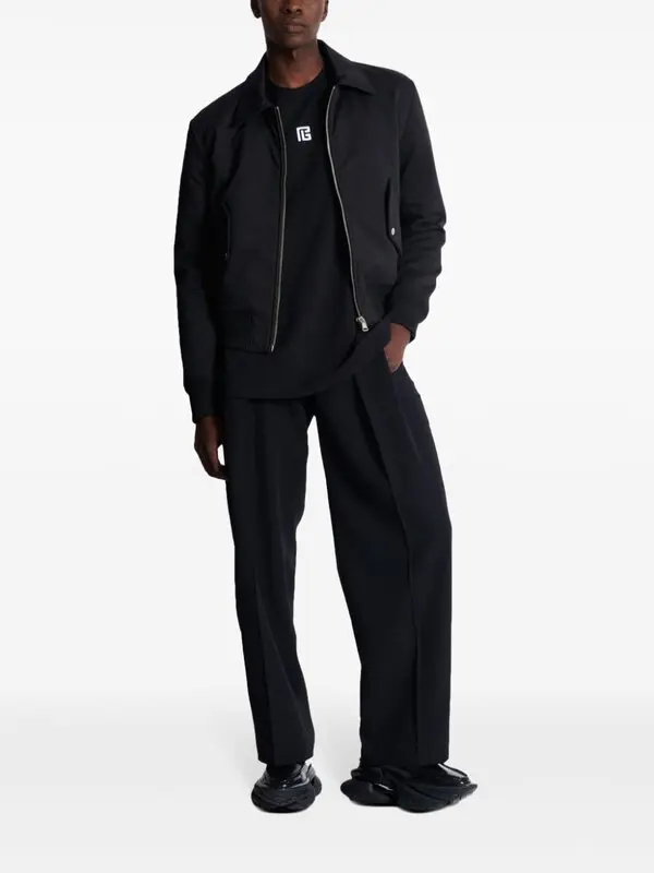 Balmain Pb Embroidered T-shirt - Black