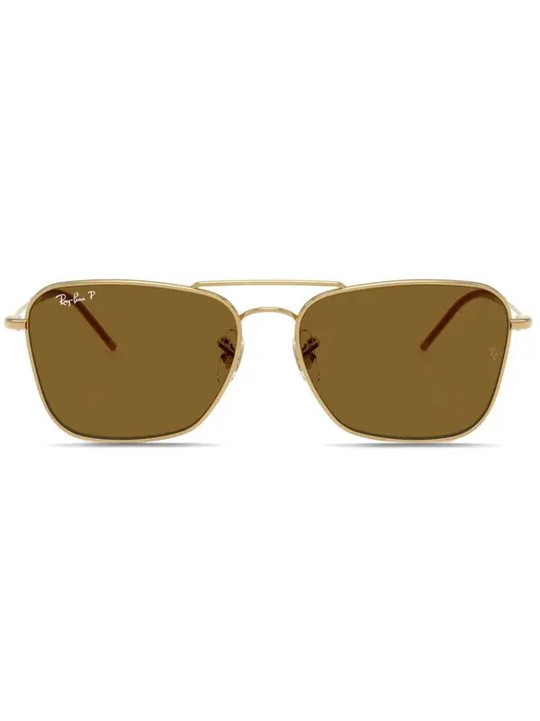 Ray-ban Square Frame Sunglasses - Gold