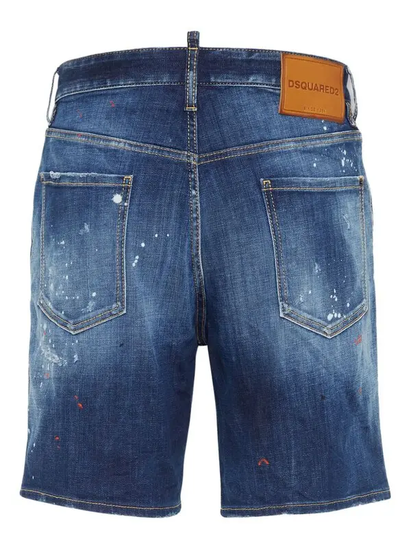 Dsquared2 Paint-splatter Denim Shorts