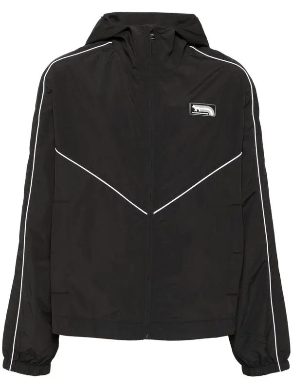 Maison Kitsuné Contrast Piping Hooded Jacket - Black