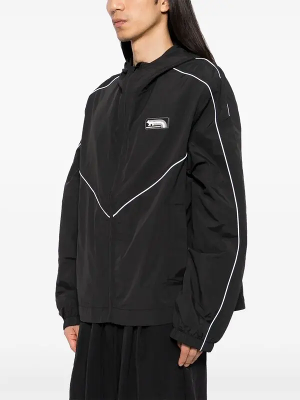 Maison Kitsuné Contrast Piping Hooded Jacket - Black
