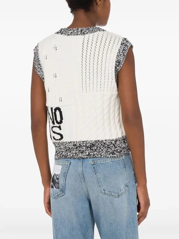 Moschino Intarsia-knit Logo Top