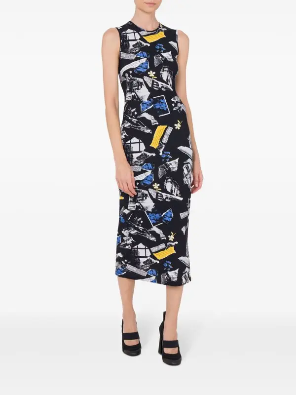Moschino Printed Midi Dress